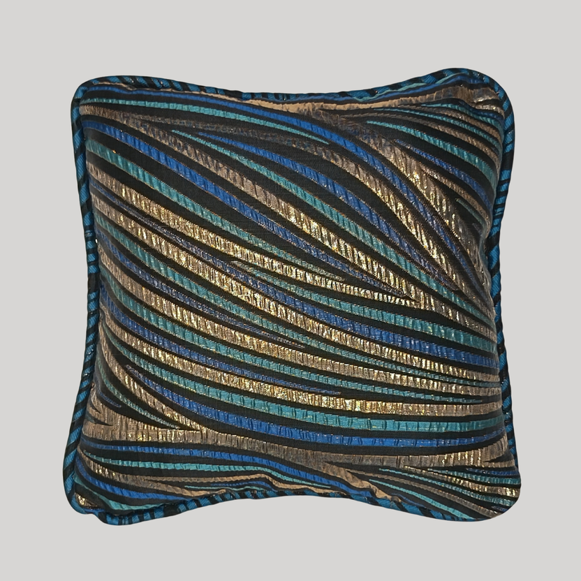 Blue Swirl Statement Cushion – Adetayo Interiors